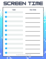 Free Printable Screen Time Charts: Manage Your Kids’ Digital Use ...