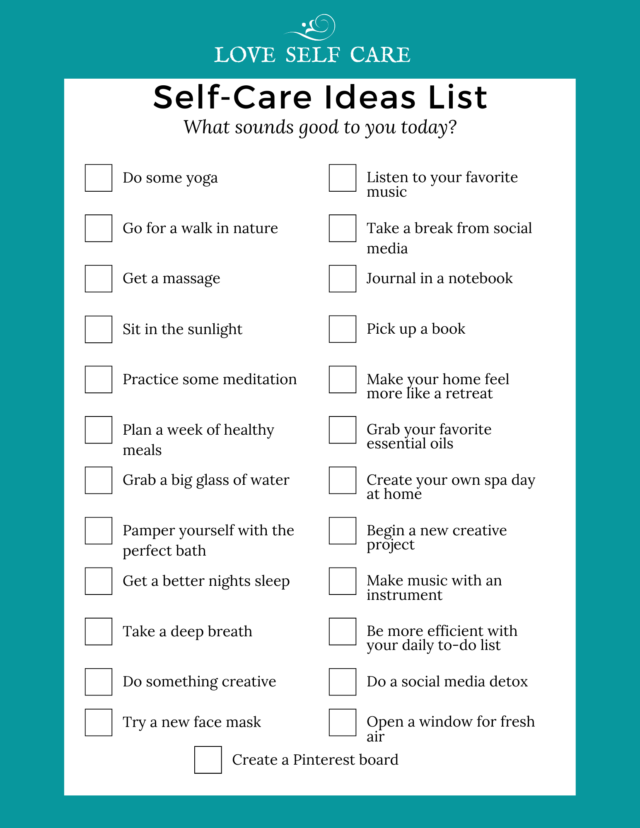 100 Self Care Ideas (When You Are Stumped for What to Do Next ...