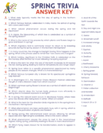 Free Printable Spring Trivia Questions and Answers to Celebrate Spring ...